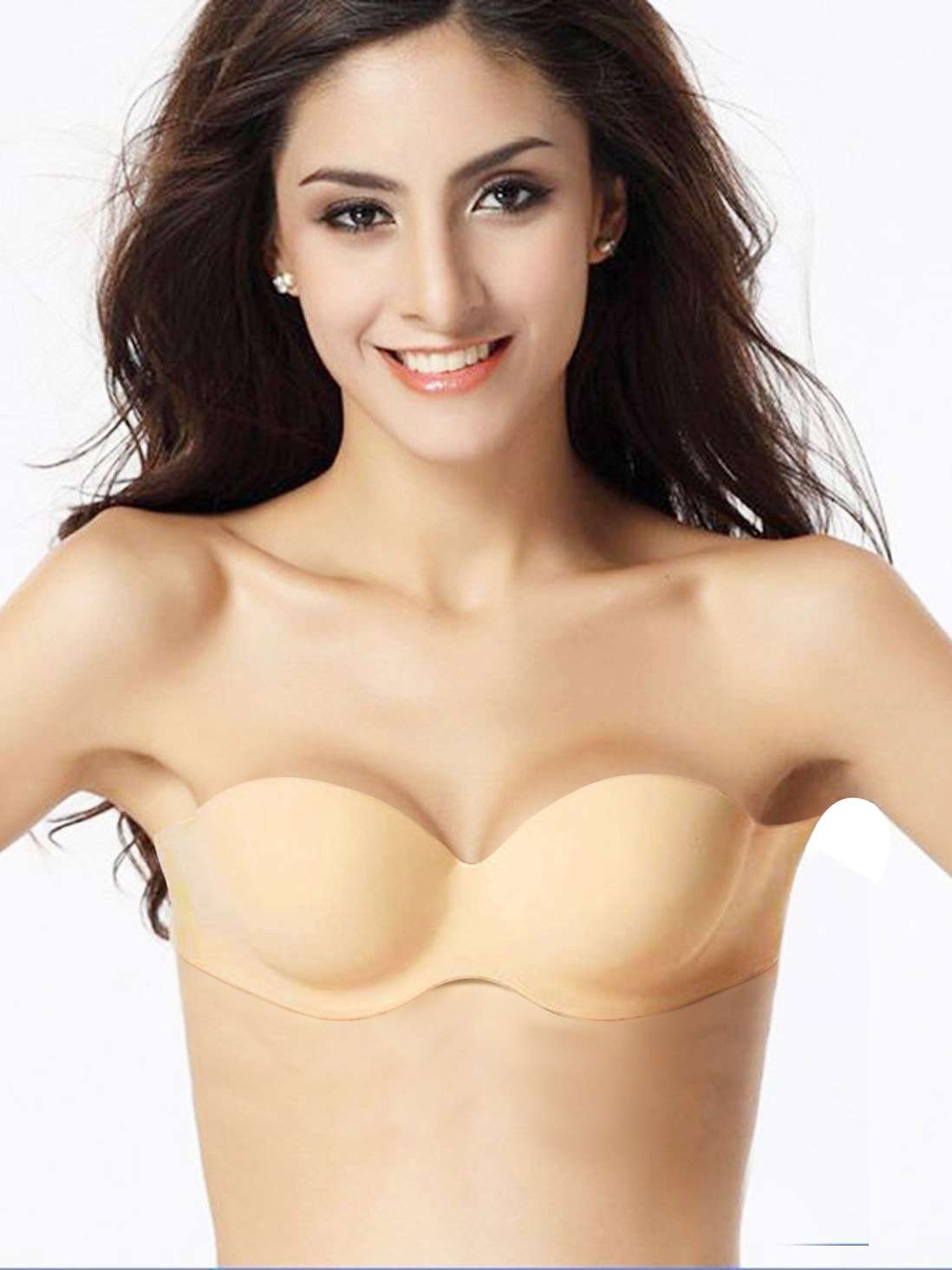 ivory strapless bra